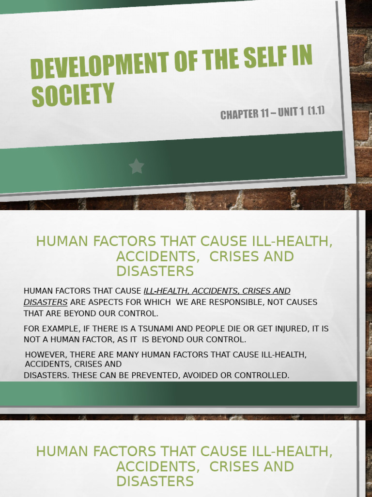 GR 12 Term 3 - Chapter 11 (Unit 1 Part 1.1) Development of The Self in ...