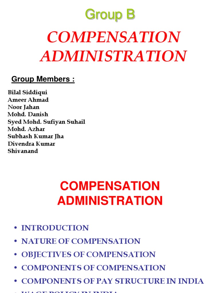 Compensation Administration Overview | PDF | Employment | Minimum Wage
