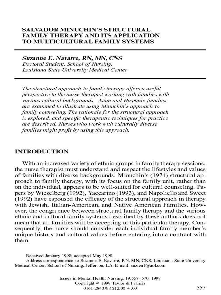 Salvador Structural Family Therapy | PDF | Psychotherapy | Family Therapy