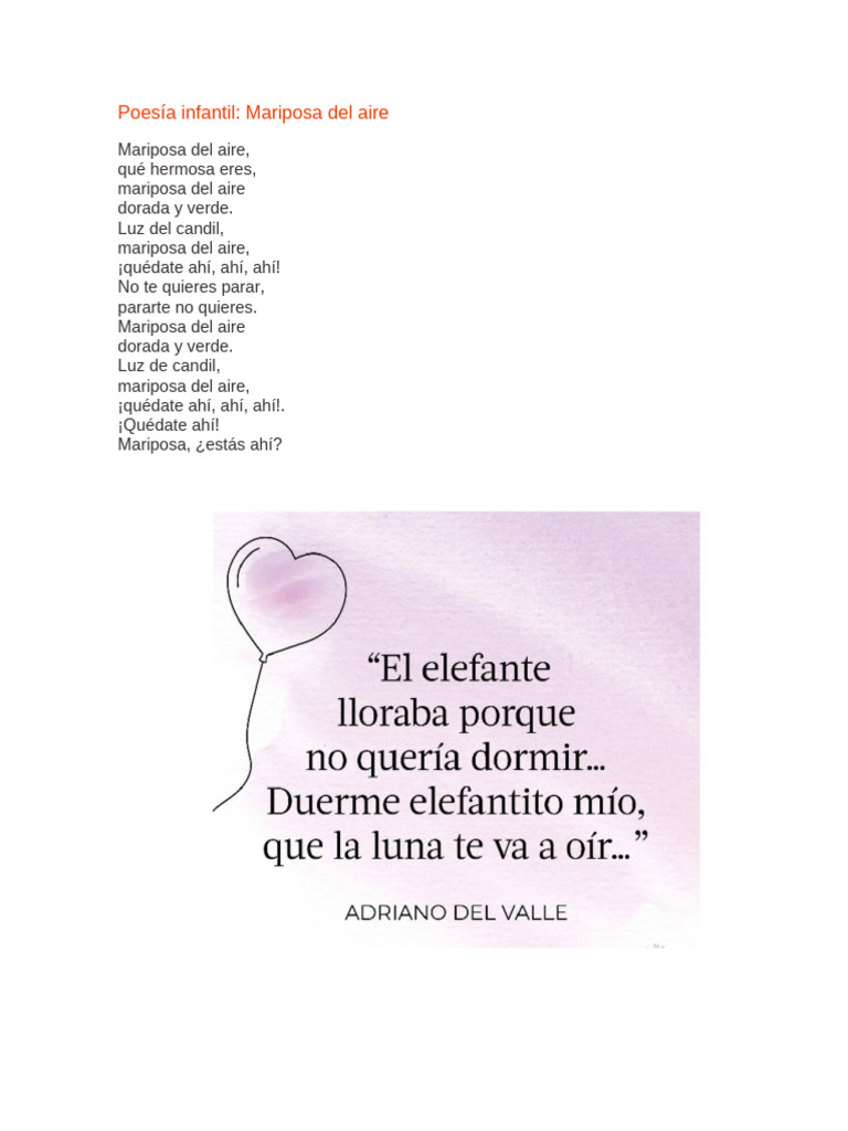 Poesía Infantil | PDF