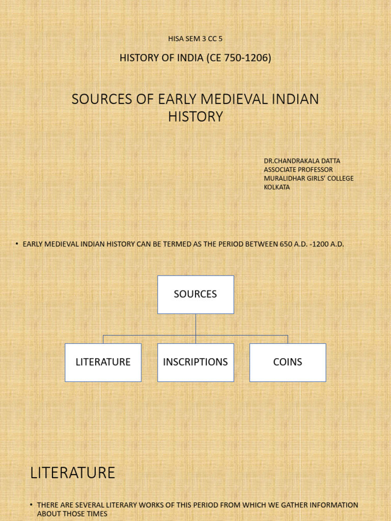 Sources of Early Medieval Indian History | PDF