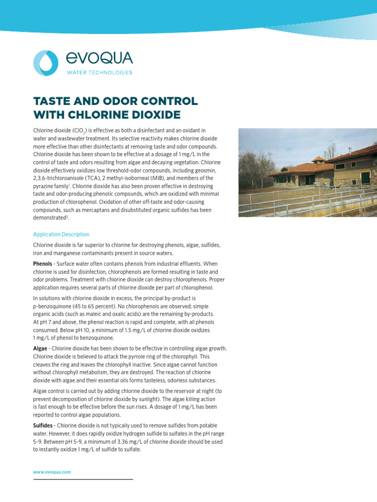 Control de Olor y Sabor Con Dióxido de Cloro | PDF | Chlorine | Oxide