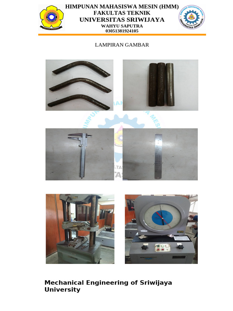 Lampiran Gambar Uji Bending | PDF