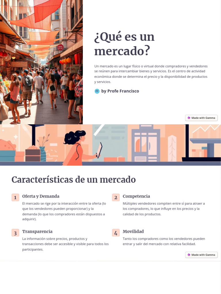 Tipos y características de mercados | PDF | Mercado (economía) | Oferta ...
