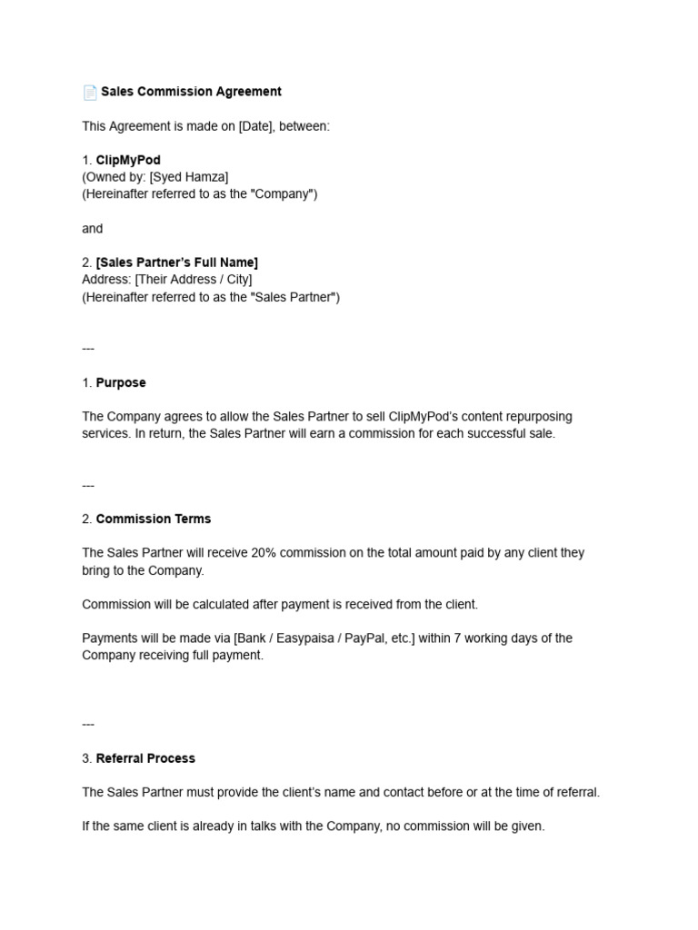 Agreement | PDF