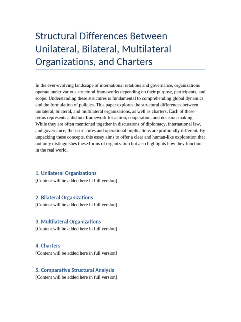 Structural Differences in Global Organizations | PDF