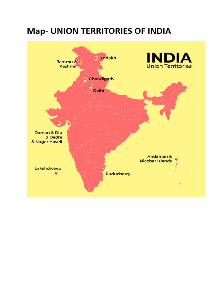 Map - Union Territories of India | PDF