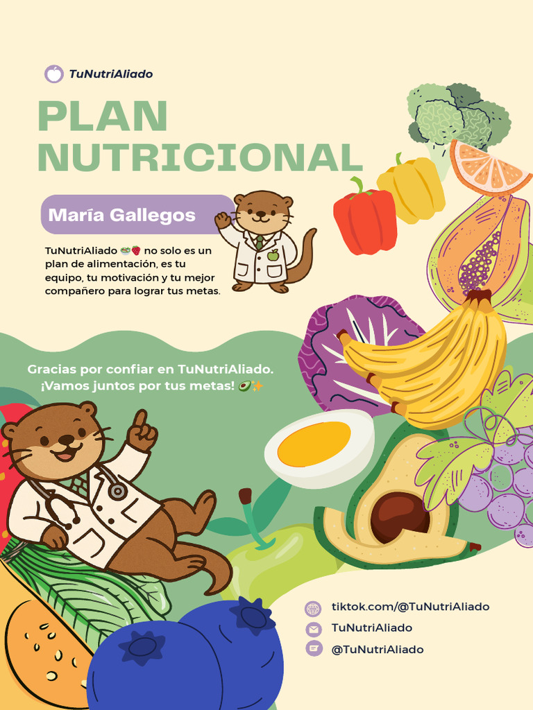 Plan Nutricional María Gallegos | PDF | ensalada | Panes