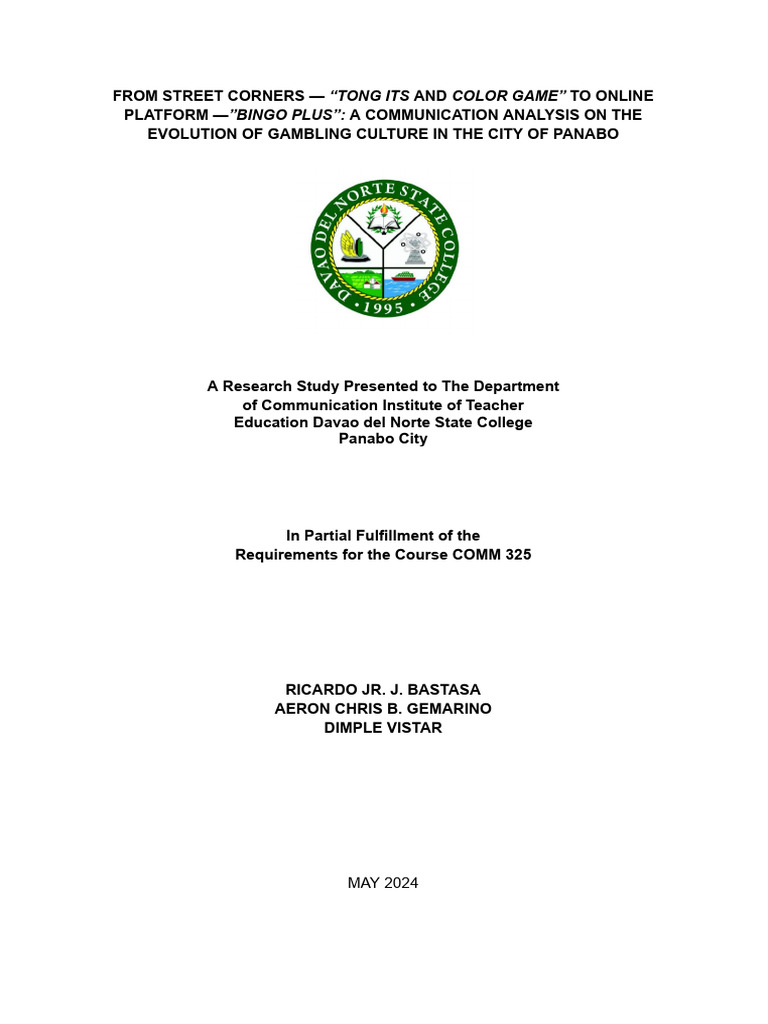 Chapter 1 - Draft | PDF | Gambling | Qualitative Research