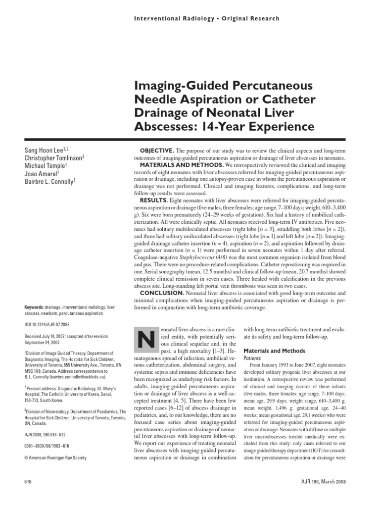 Amaral Et Al 2012 Imaging Guided Percutaneous Needle Aspiration or ...