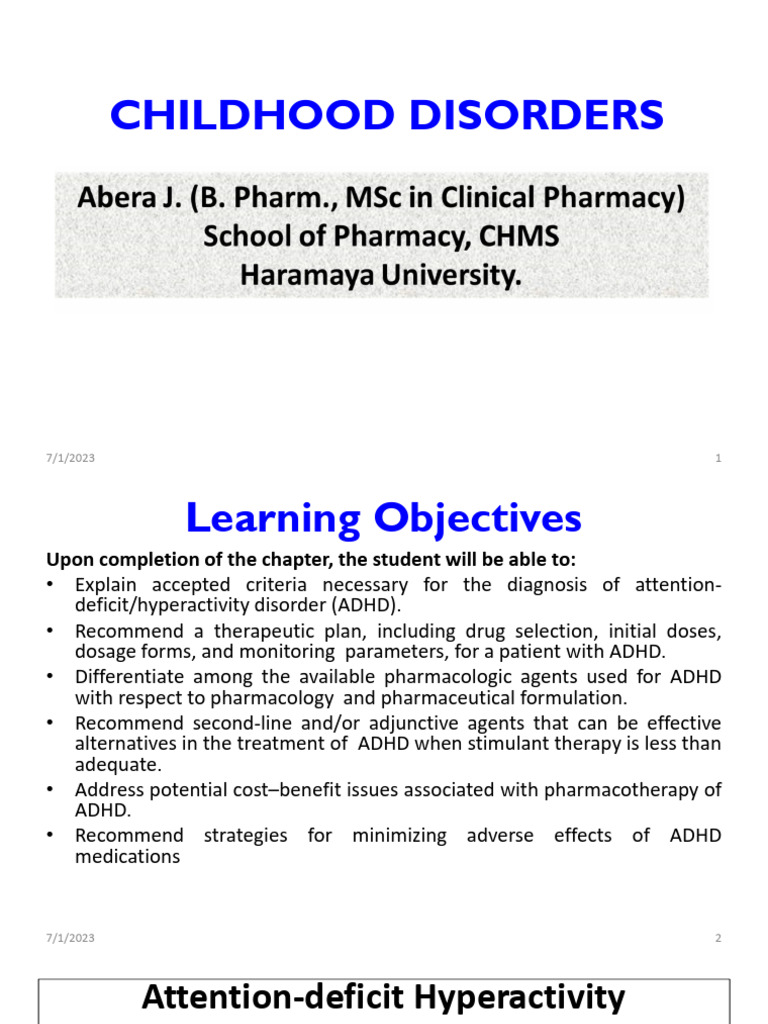 ADHD Diagnosis and Treatment Guide | PDF | Attention Deficit ...
