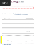 TSA Cargo Acceptance Form | PDF | Cargo | Transportation Security ...