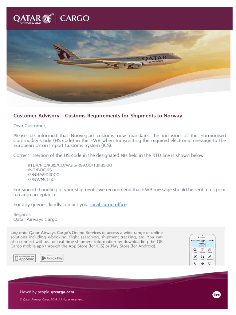Customs Requirements For Norway | PDF