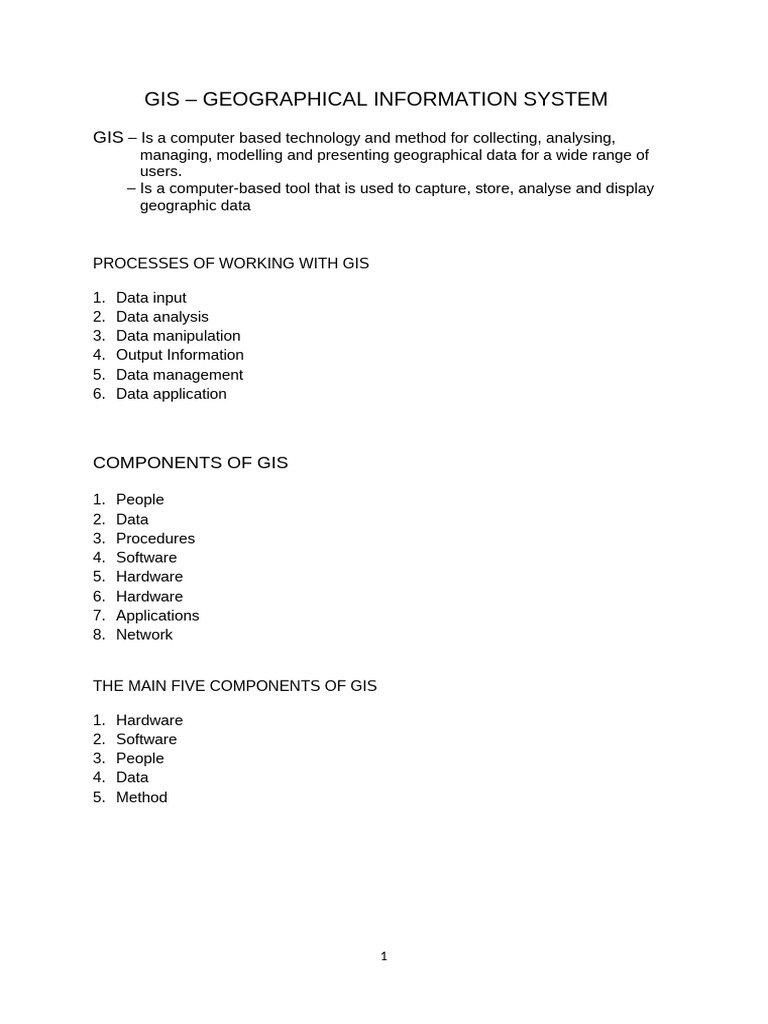 Gis - Geographical Information System | PDF | Geographic Information ...