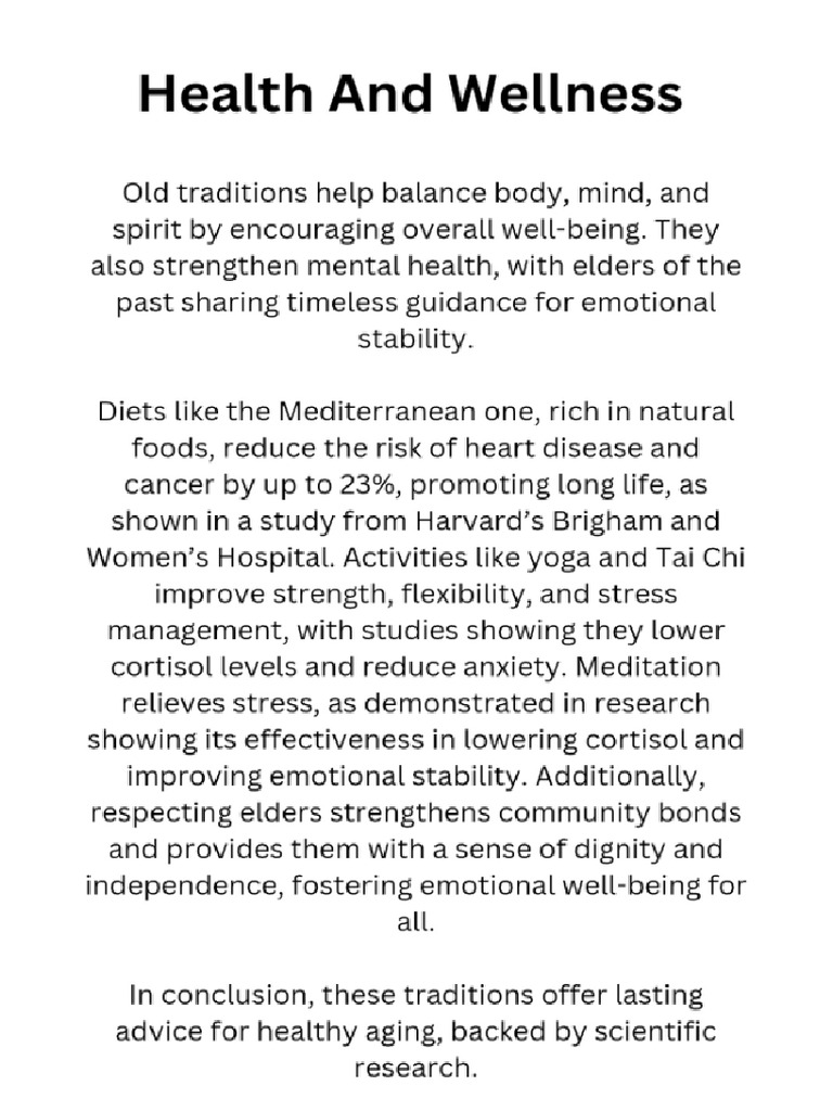 English Script Health and Wellness | PDF