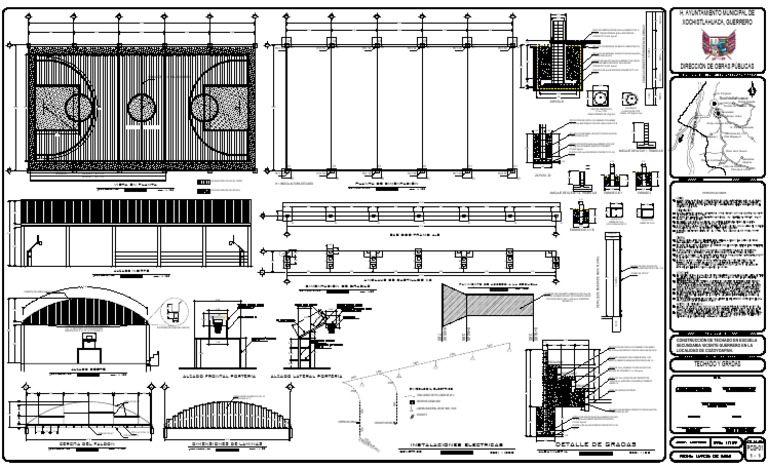 Plano Techado Secundaria Cozoyoapan Contrato | PDF | Ingeniería estructural | Ingeniero civil