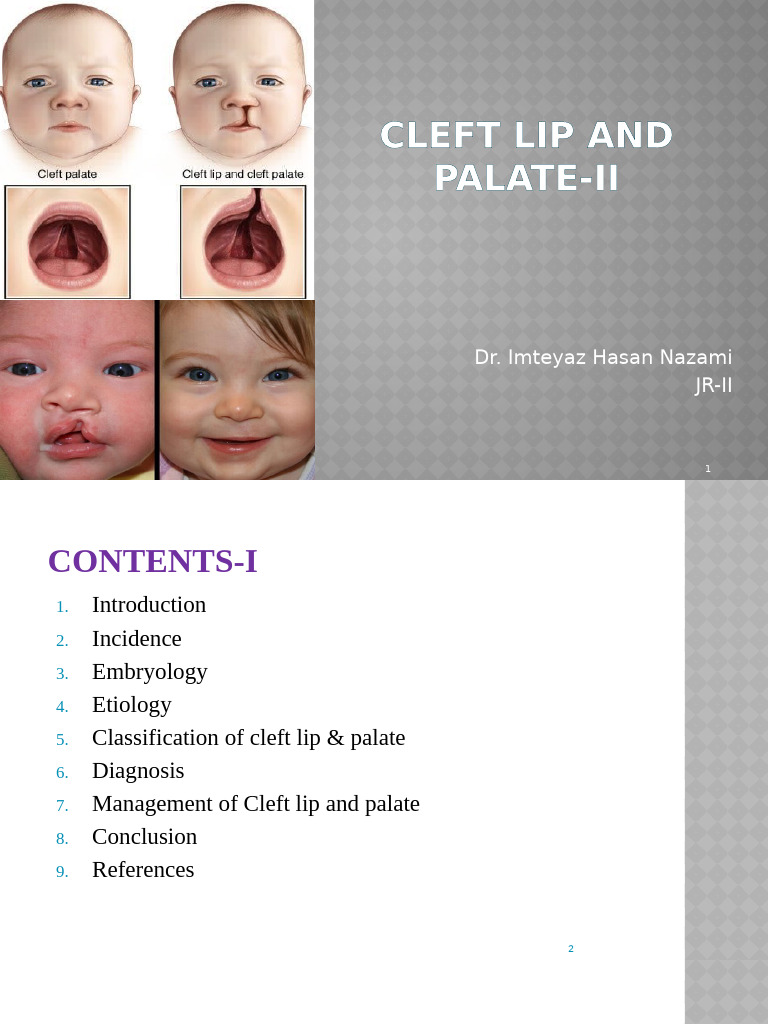 Cleft Lip and Palate Management Guide | PDF | Orthodontics | Medical ...
