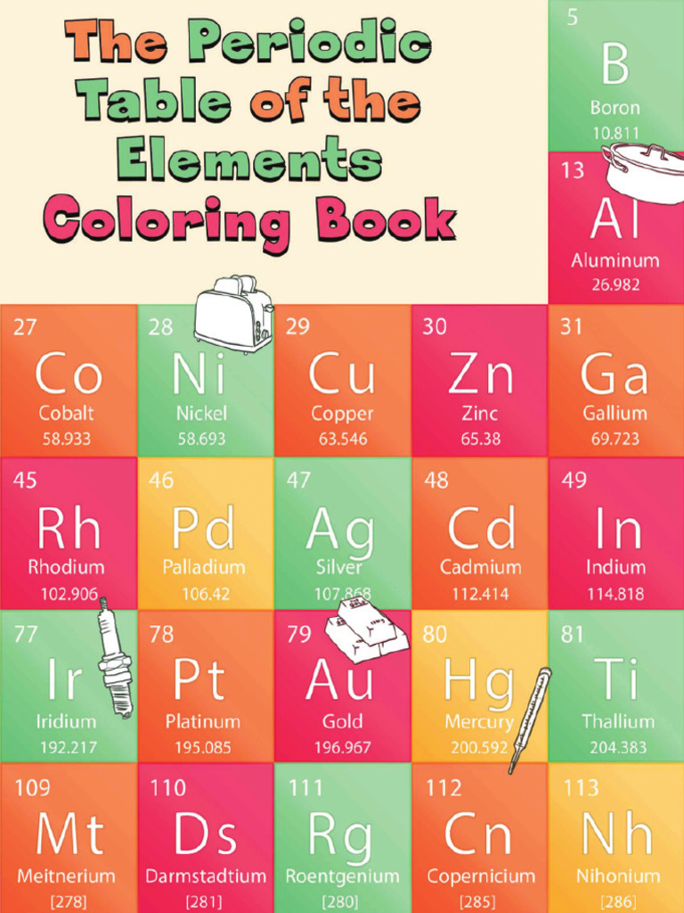 Periodic Table Coloring Book Yann Brouillette | PDF | Chemistry ...