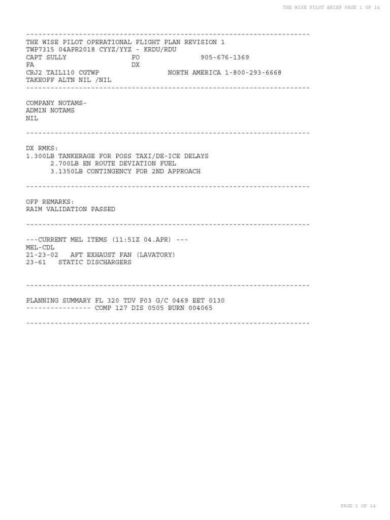 Operational Flight Plan Overview | PDF | Air Traffic Control | Transport