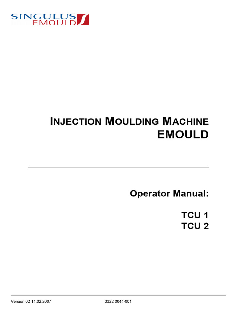 EMOULD TCU Operator Manual | PDF | Heat | Coolant