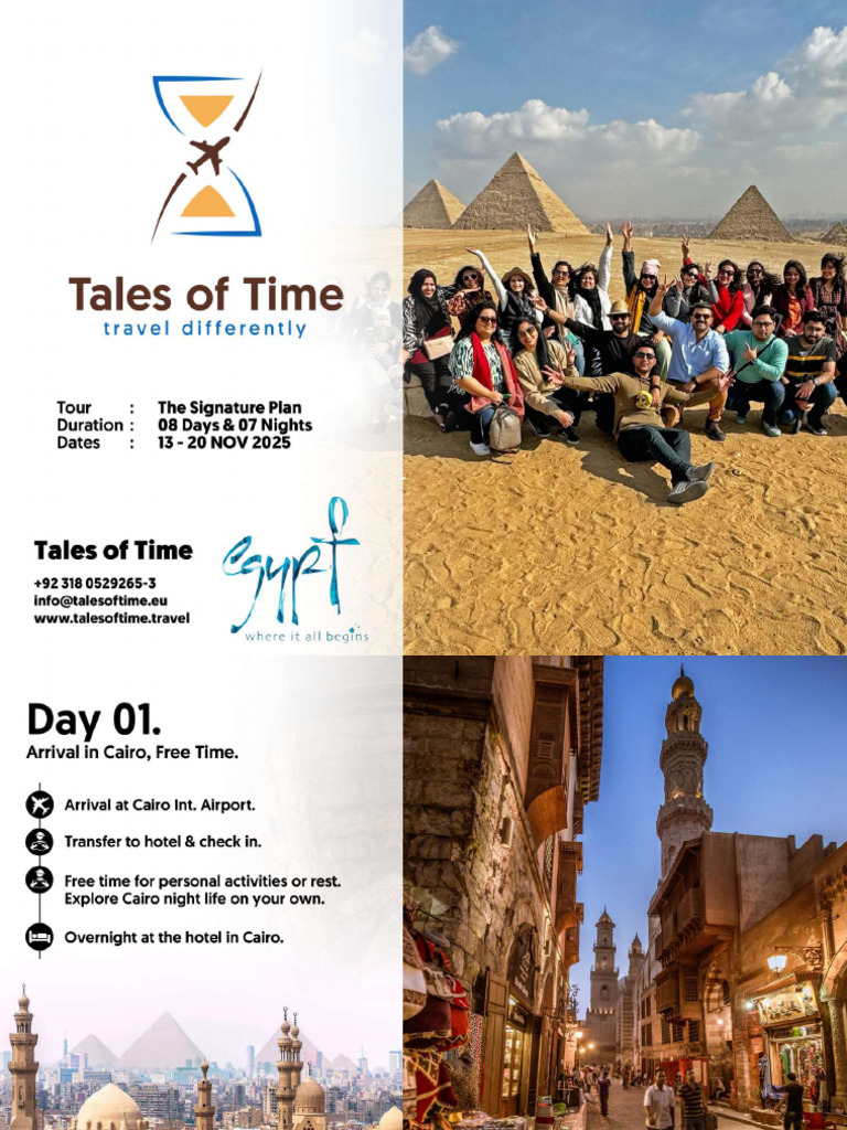 Egypt Group Itinerary (13-20 Nov.) | PDF | Travel Visa | Hotel