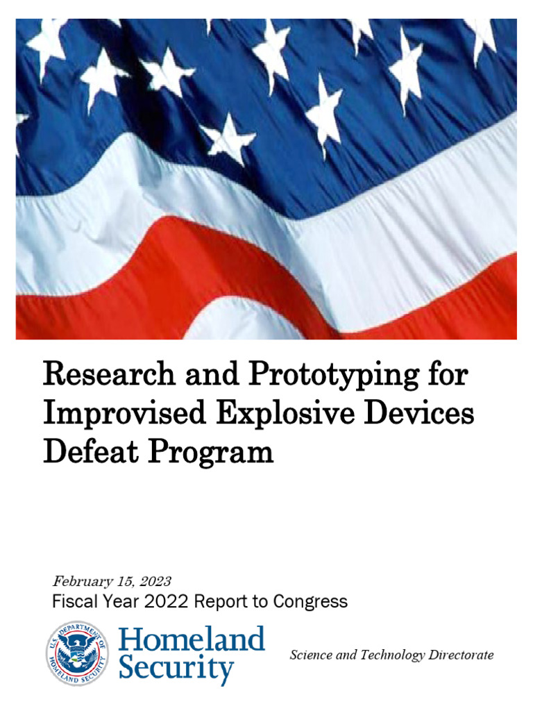 S&T - Research and Prototyping For Improvised Explosive Devices Defeat ...