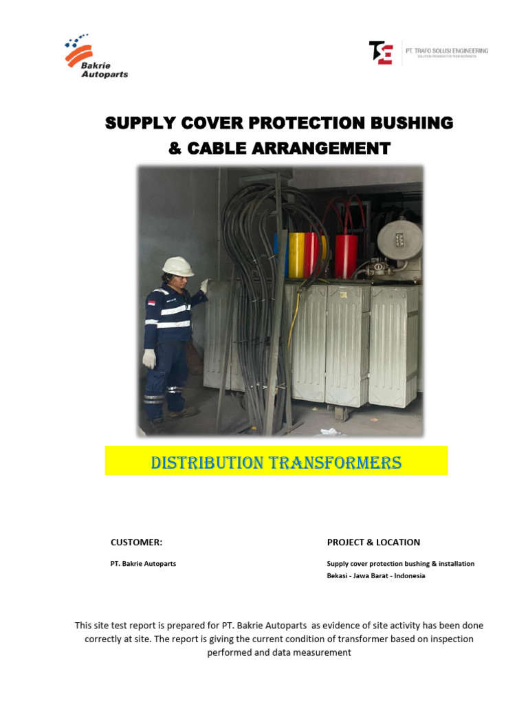 Transformer Bushing Cover Installation Report | PDF | Leak | Transformer