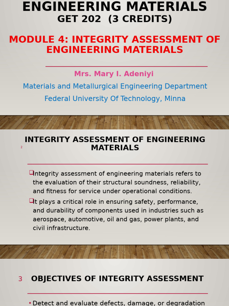 Module 4 Integrity GET202 Eng Mat | PDF | Fracture | Fracture Mechanics