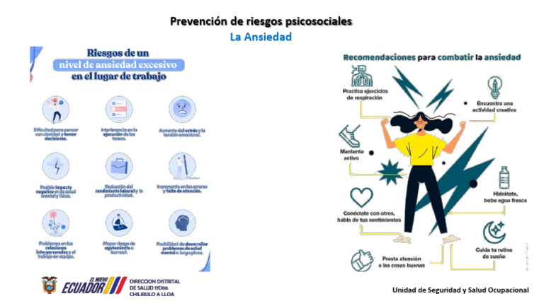 Infografía Riesgos Psicosociales - Ansiedad | PDF
