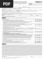 Walgreen's Vaccination Form | PDF | Health Professional | Health Care