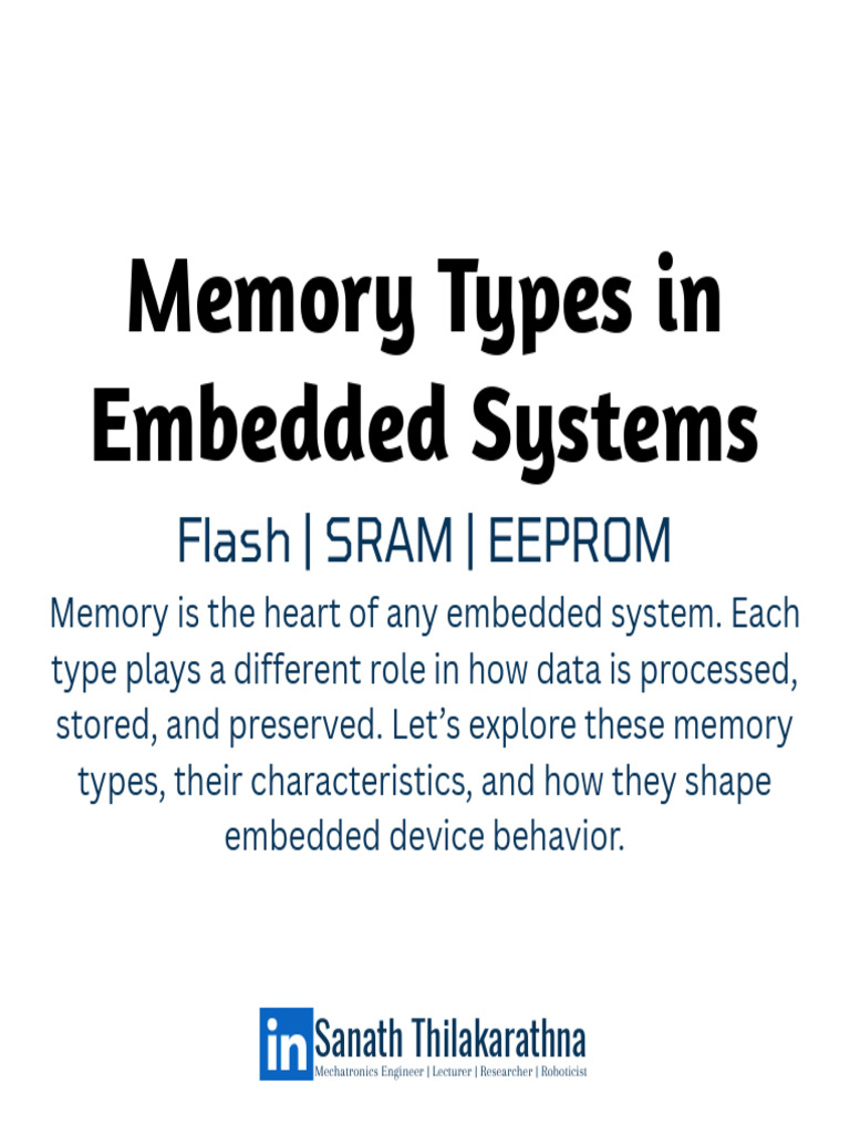 Memory Types in Embedded Systems | PDF | Computer Memory | Flash Memory