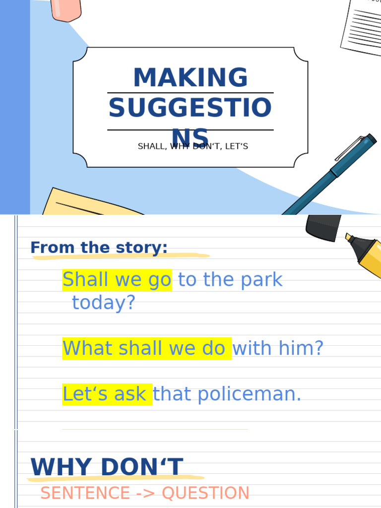 Making Suggestions | PDF