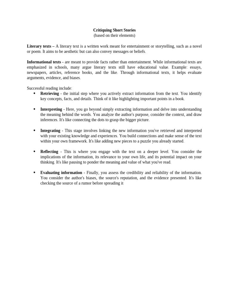 Analyzing Short Stories Effectively | PDF