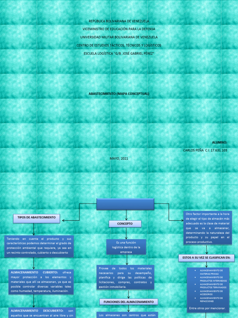 Mapa Conceptual Del Abastecimiento Primera Asignacion | PDF | Logística