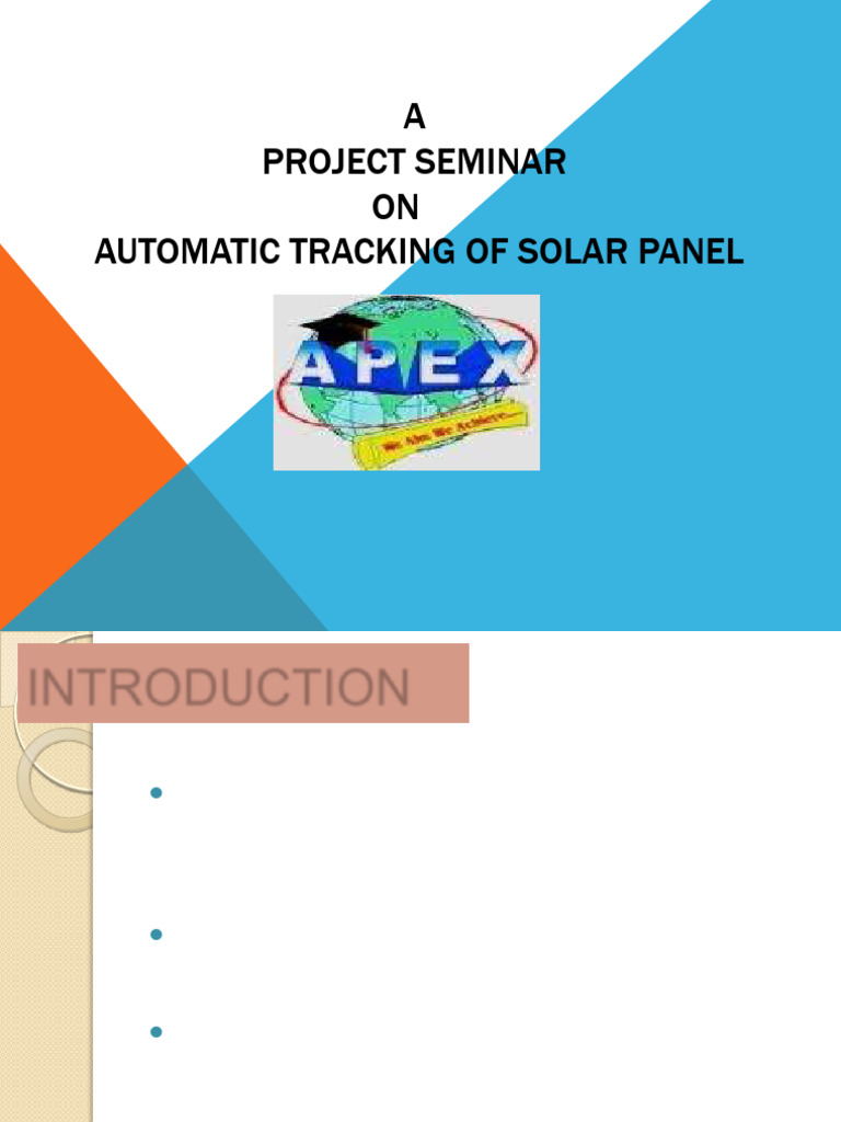 Automatic Solar Panel Tracking System | PDF