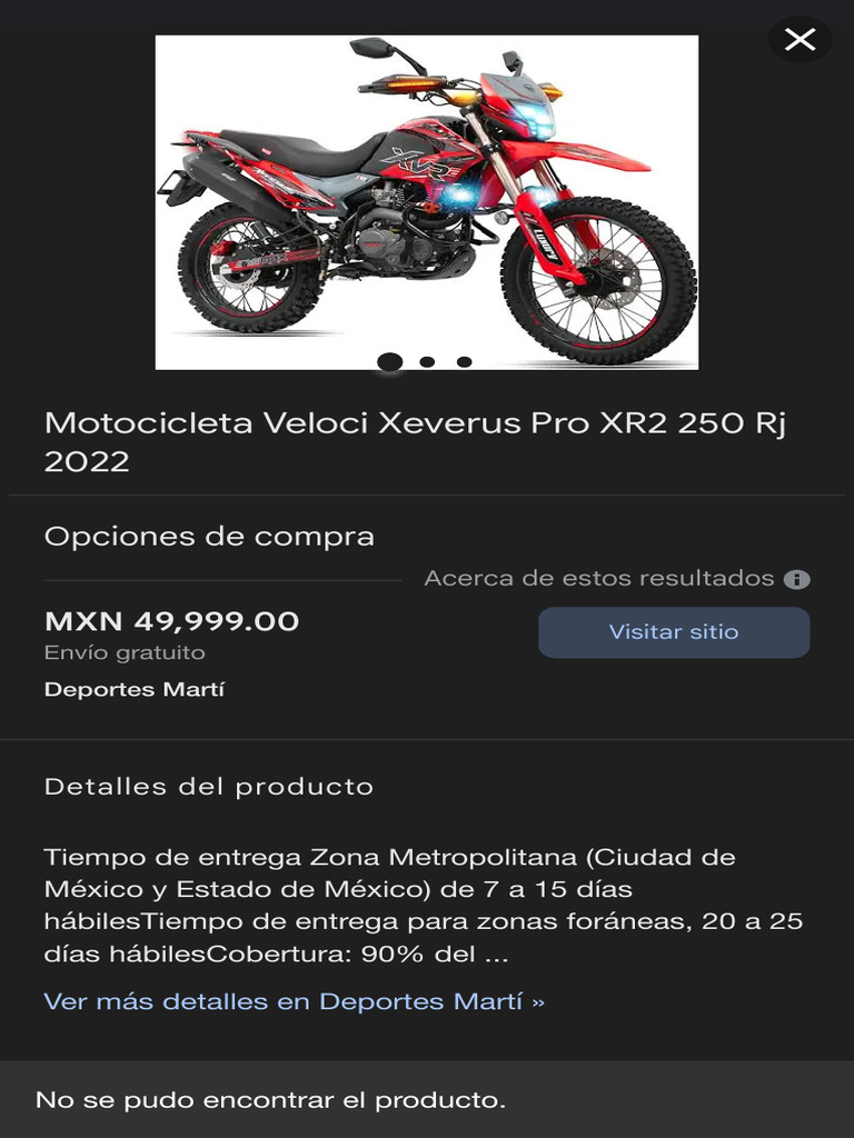 Motocicleta Veloci Xeverus Pro XR2 250 Rj 2022 Google Shopping | PDF