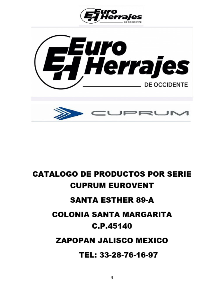 Catálogo Cuprum Serie 70 y Más | PDF