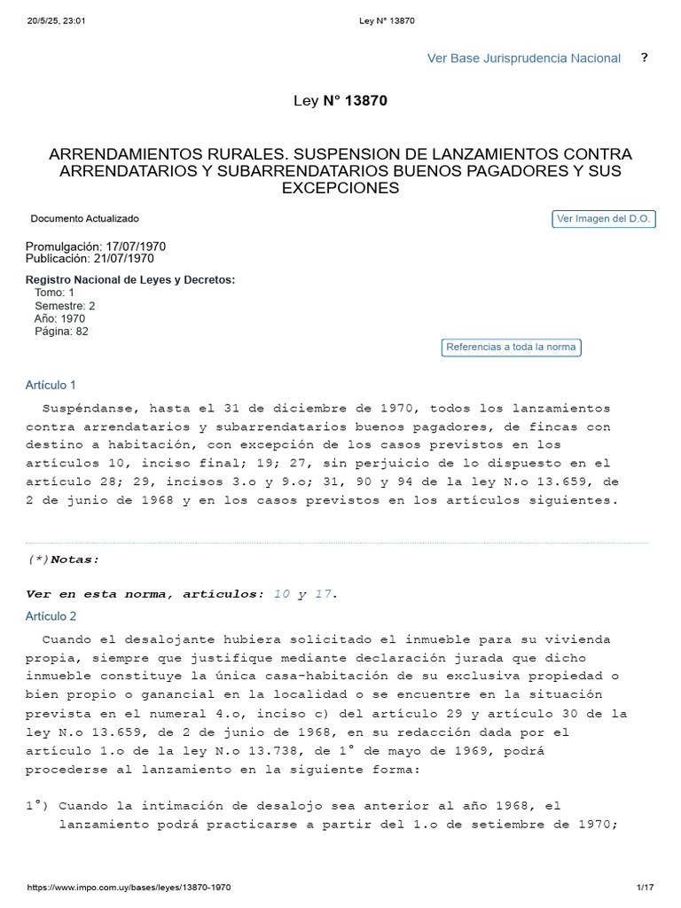 Ley #13870 | PDF | Ley común