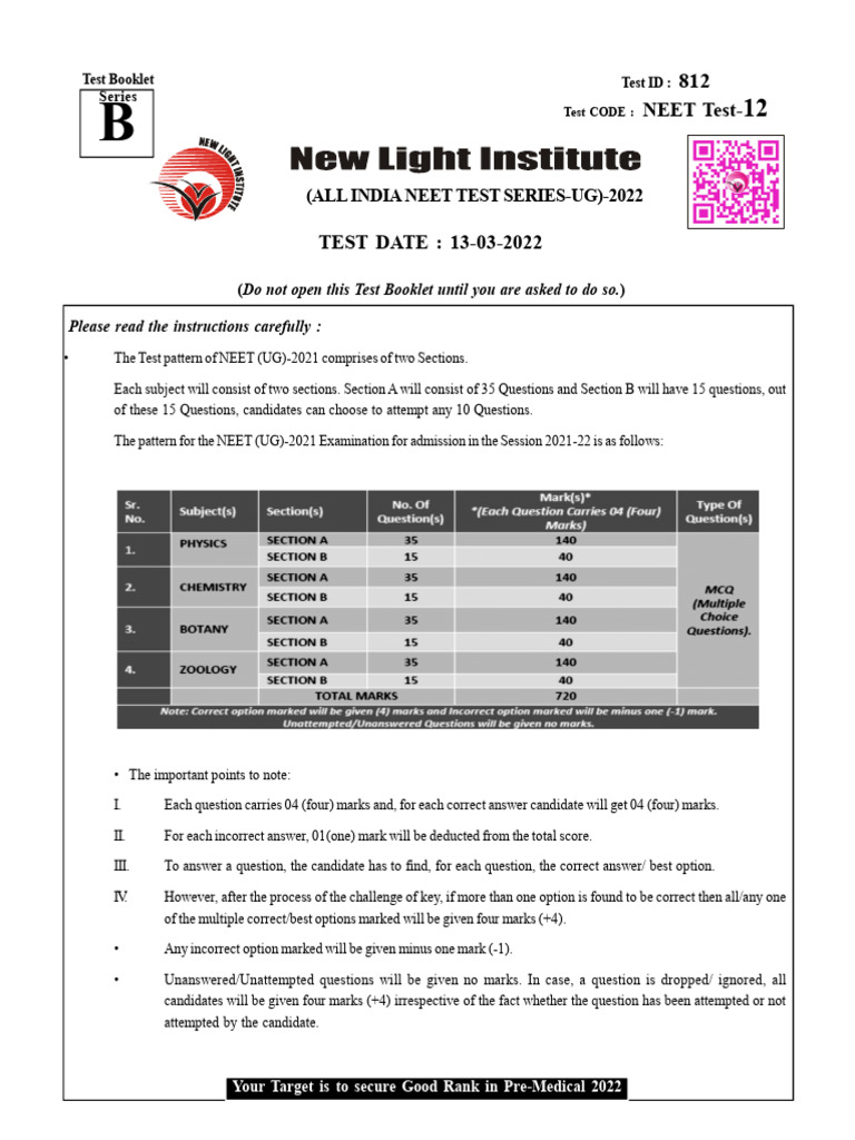 (All India Neet Test Series-Ug) - 2022 | PDF | Acceleration | Motion ...