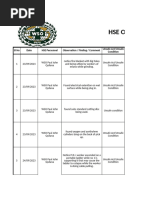 HSE Observation Card Instructions | PDF