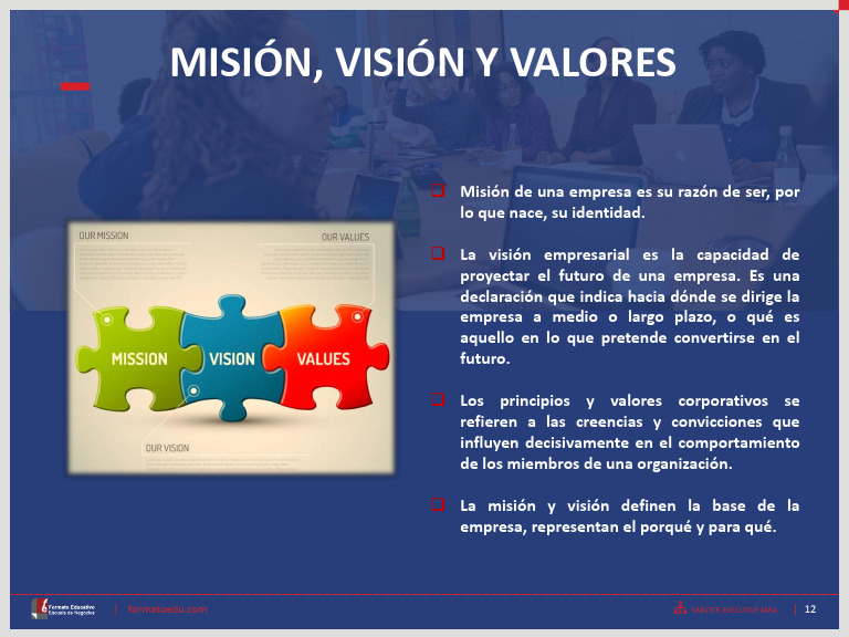 Misión, Visión y Valores - 12 | PDF
