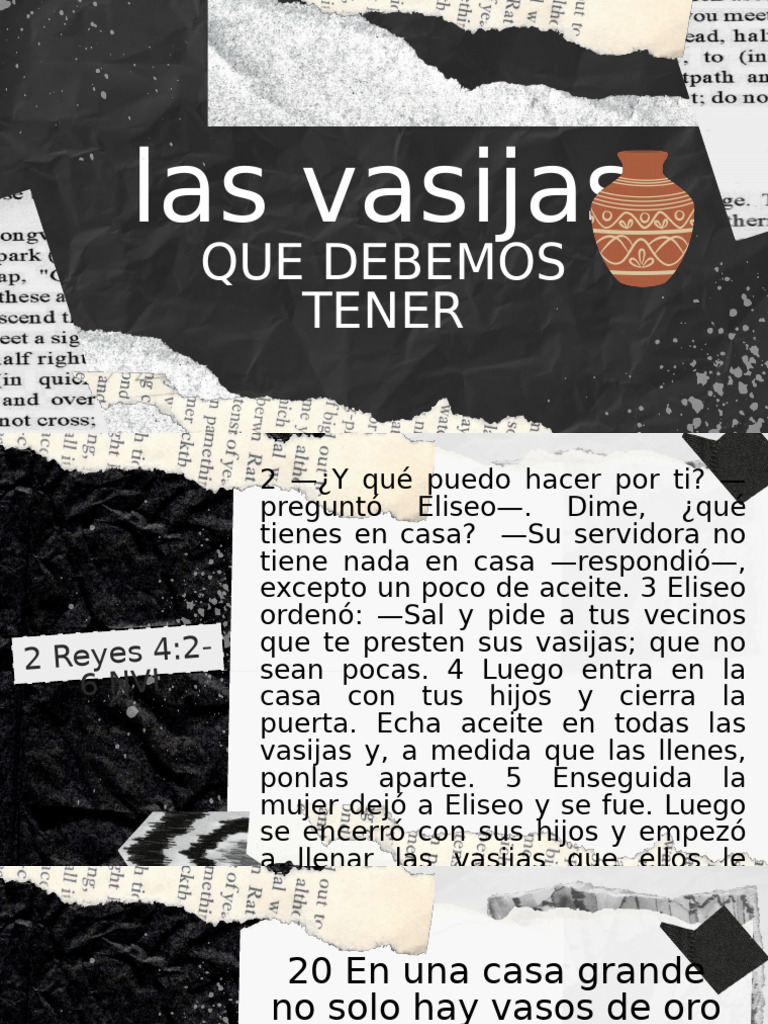 Las Vasijas Que Debemos Tener | PDF