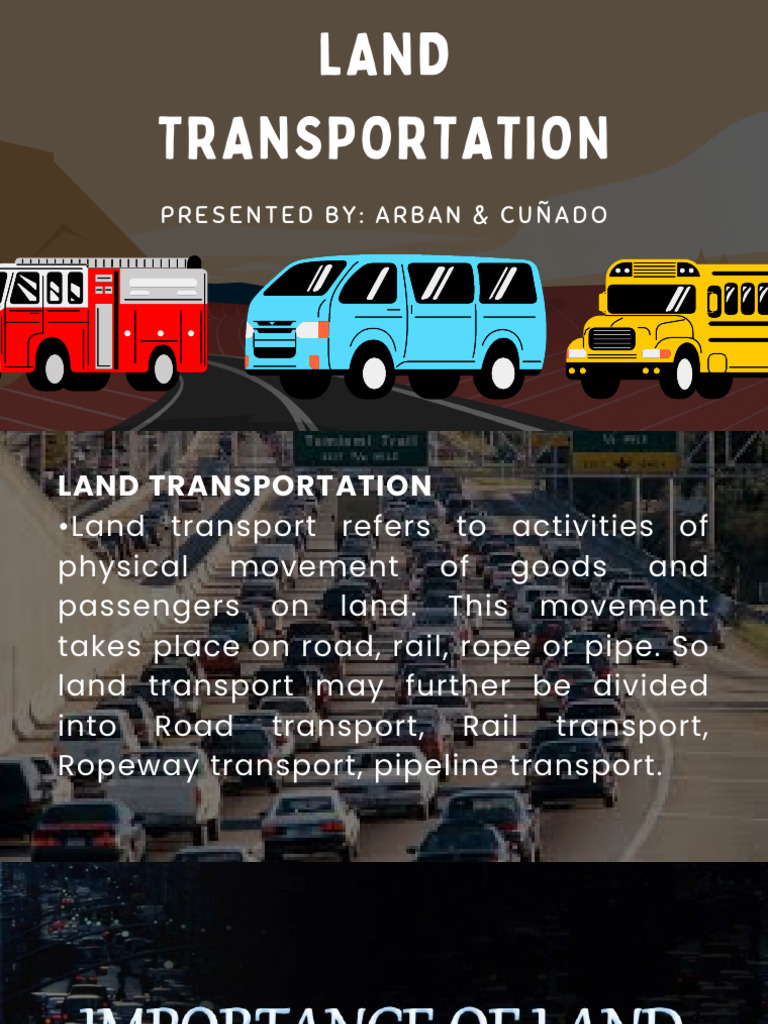 Overview of Land Transportation Types | PDF | Transport | Road