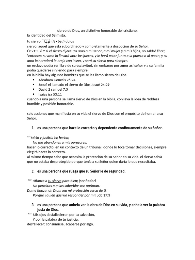 El Siervo de Dios en la Biblia | PDF | Contenido bíblico