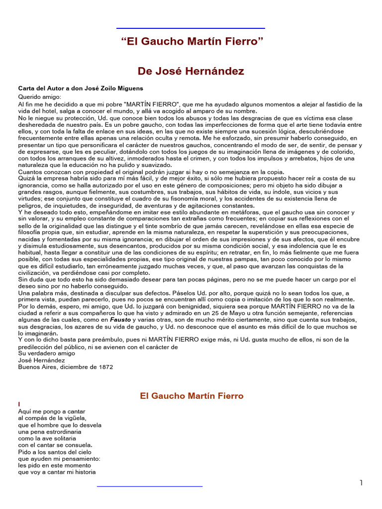El Gaucho Martín Fierro - José Hernández - PDF - 20250602 - 211755 ...