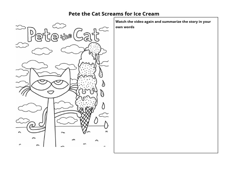 Activity_ Pete the Cat Screams for Ice Cream (1) | PDF