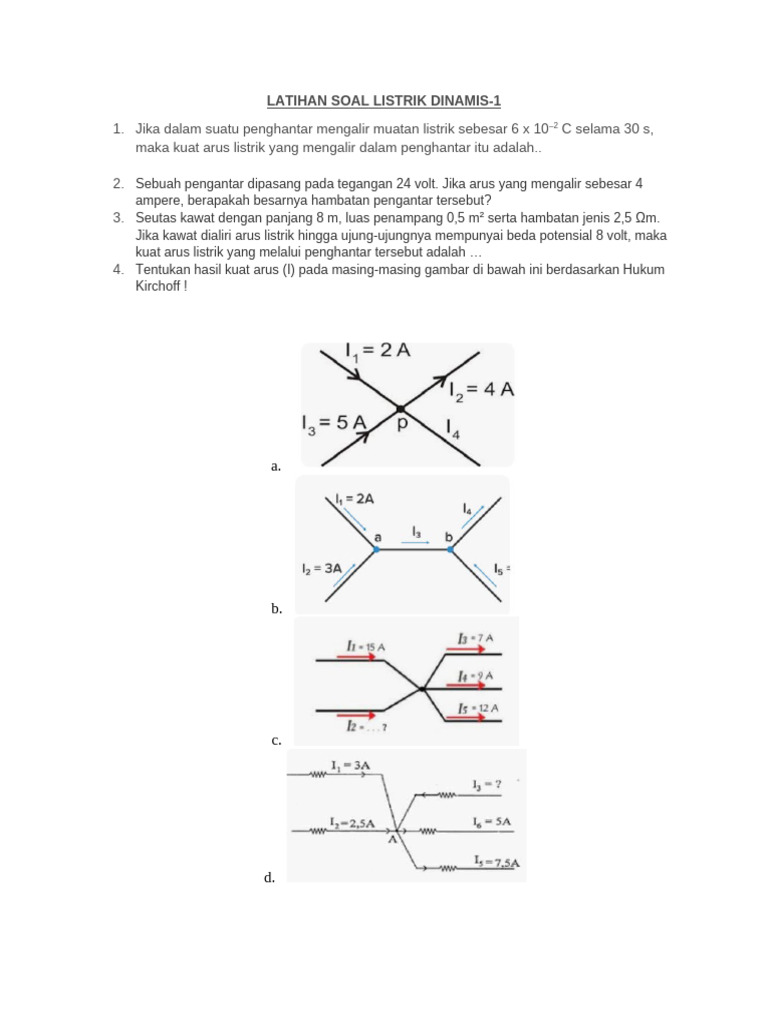 Latihan Soal Listrik Dinamis | PDF