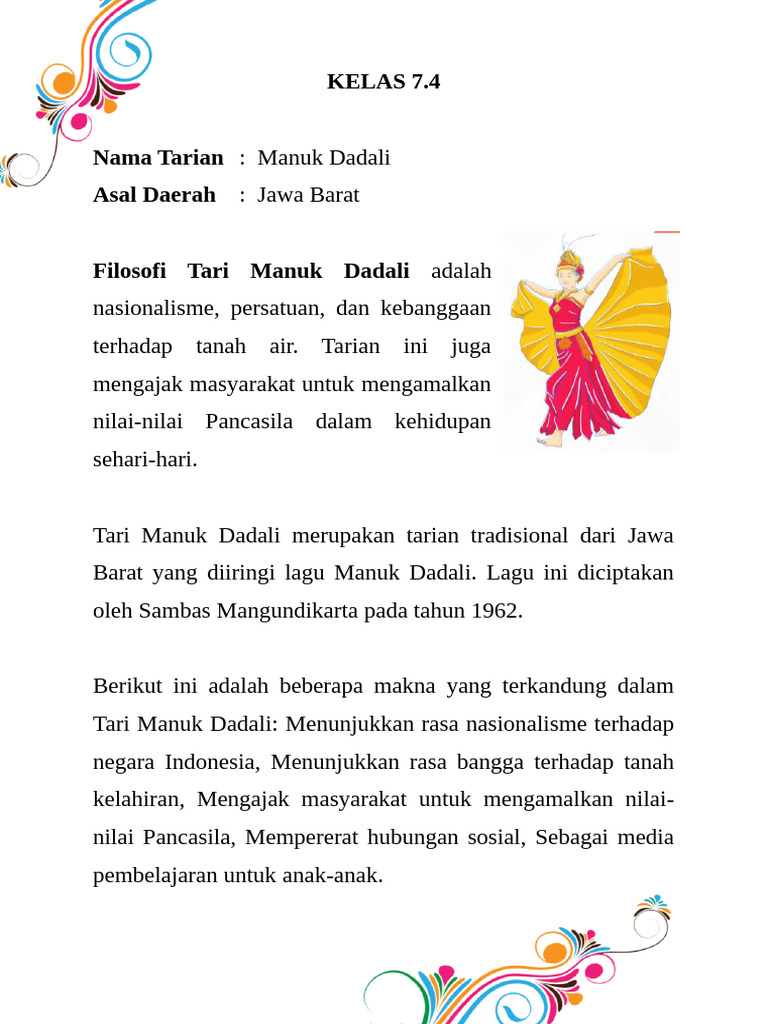 Filosofi Tari Manuk Dadali | PDF