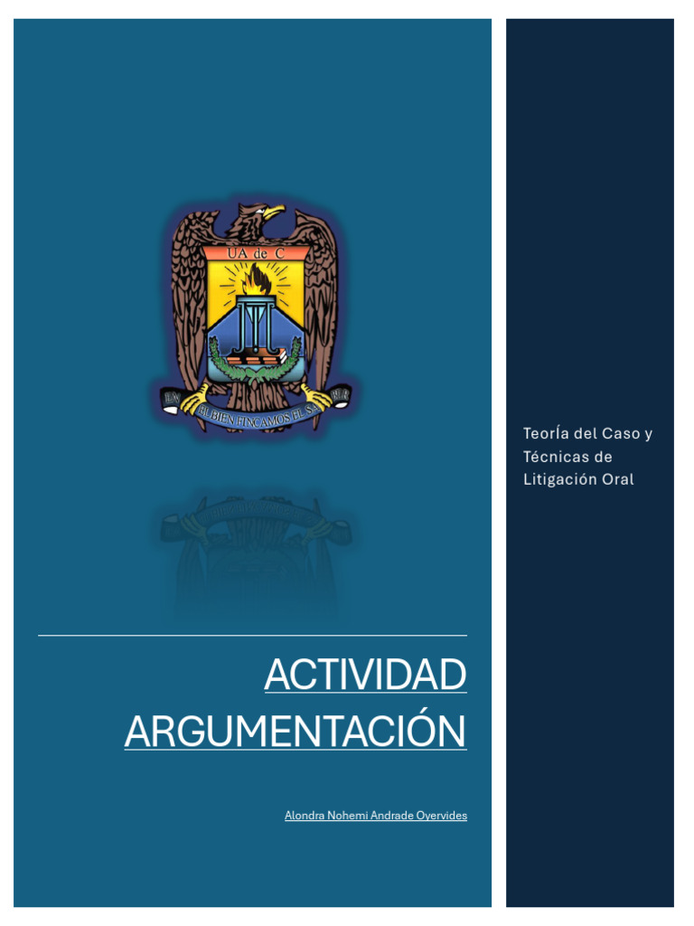Andrade - Alondra - A - Actividad Integradota B1argumntacion | PDF ...