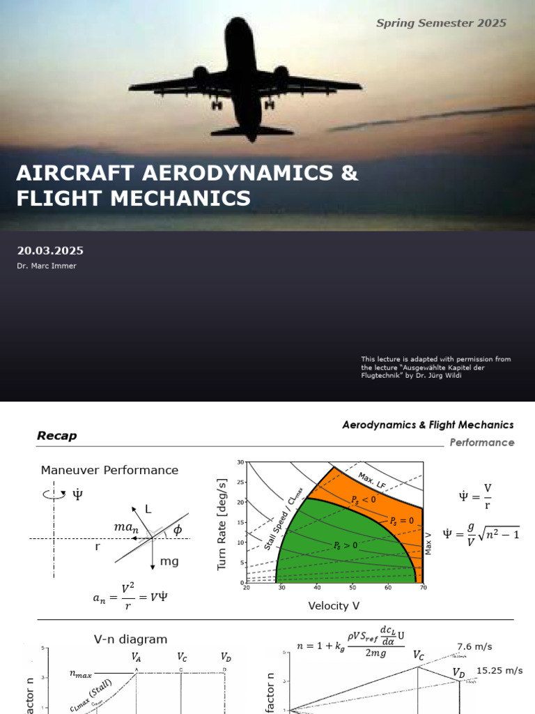 Aircraft Aerodynamics and Flight Mechanics FS2025 Lecture 5 | PDF ...